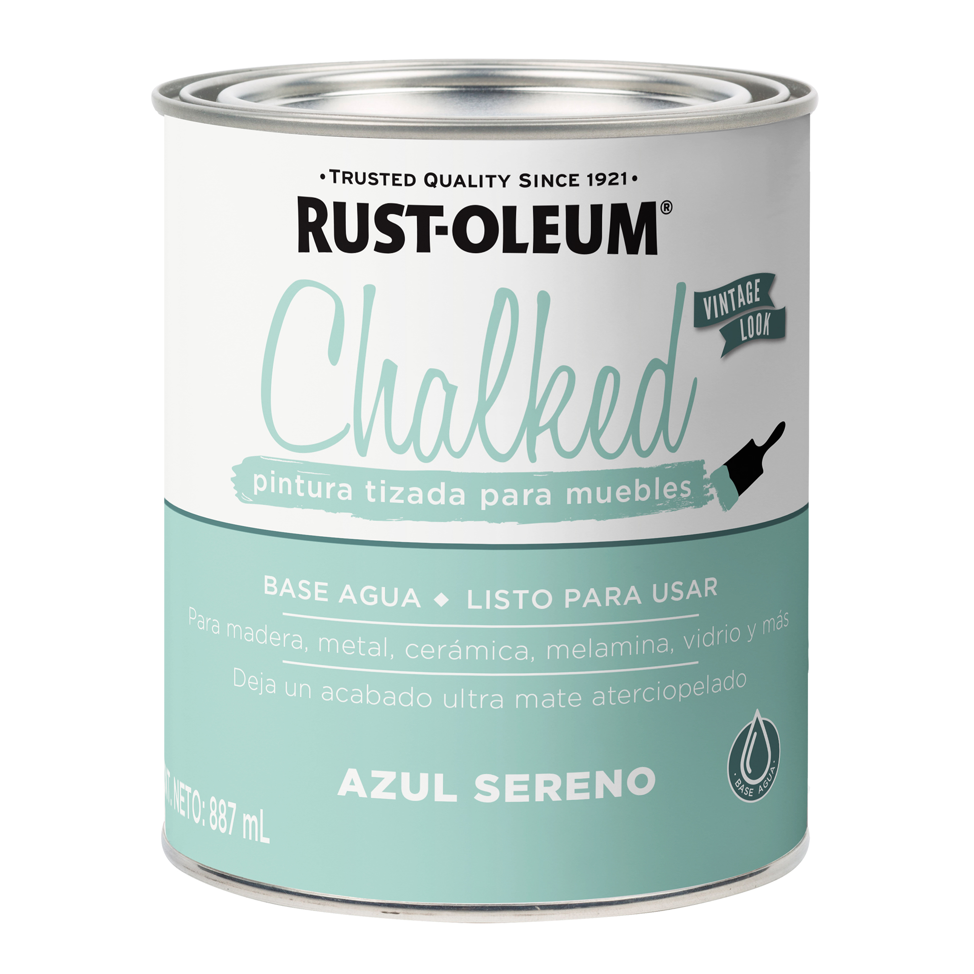 Brochable Rust Oleum tizado azul sereno 0.887lt Pinturería Madera y ...