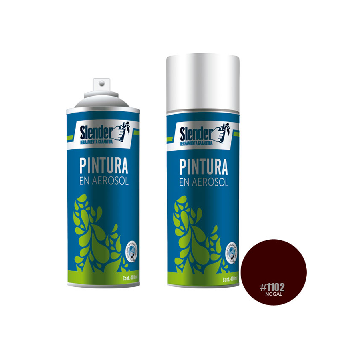 Barniz aerosol SLENDER 400ml p/madera Nogal (1102) Pinturería Aerosoles ...